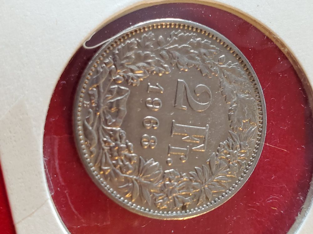 2 Franken 1968 Silber (Gebraucht) in Zürich für CHF 1.5 – mit Lieferung auf Ricardo kaufen