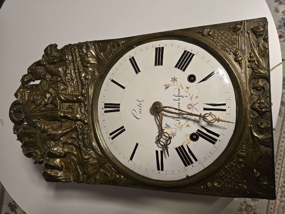 Antike Cartel Wanduhr "a Villeux le Franc" als Deko-Objekt (Gebraucht ...