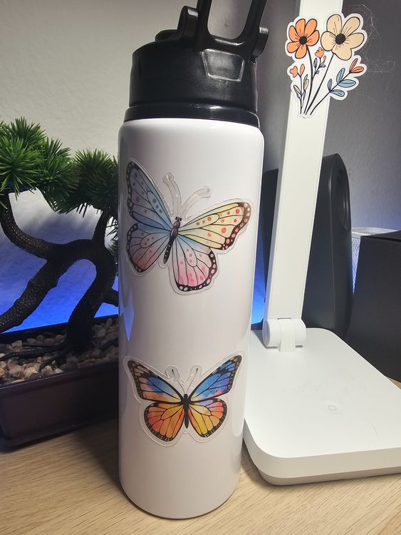 🦋Transparente Schmetterlings-Sticker – 6,8cm x 4,3cm 🦋 (Neu und ...