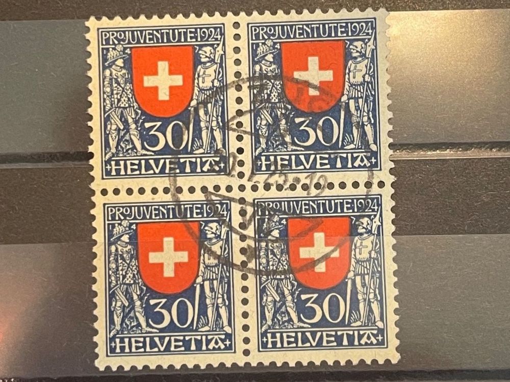 1924 Pro Juventute Schweizer Wappen ZNr. J32 (Gebraucht) in Küssnacht am Rigi für CHF 6 – mit ...