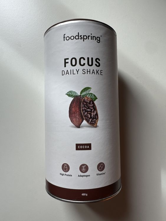 Foodspring Focus Daily Shake Cocoa 480g (Neu und originalverpackt) in ...