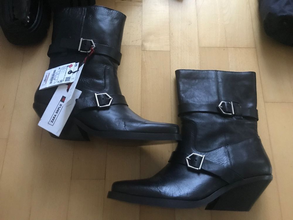 Zara Leder Stiefel 41 neu (Neu (gemäss Beschreibung)) in Oberurnen für CHF 25 – mit Lieferung ...