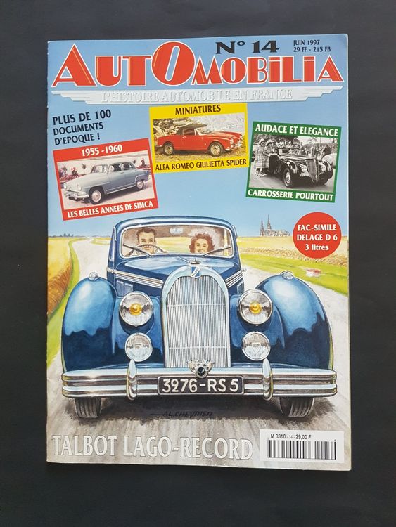 Magazine Automobilia N° 14, 1997, Simca, Peugeot, Solido (Neu (gemäss ...