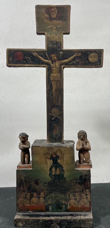 Antike Heilige Barock geschnitzte Holz Kreuzigung Skulptur (Gebraucht) in Root für CHF 565 – mit ...