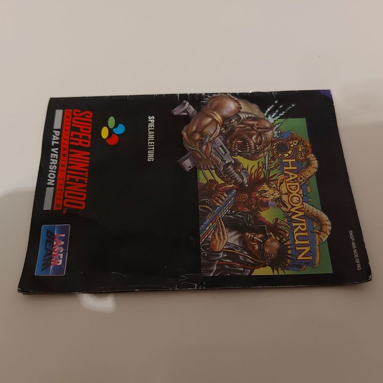 Shadowrun Super Nintendo SNES Spiel + Anleitung Pal Version (Gebraucht ...