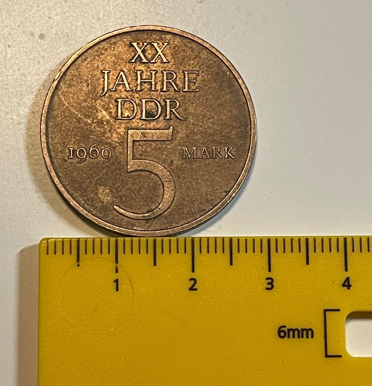 DDR 5 Mark Münze 1969 - XX Jahre DDR - Top Zustand! XF-40 (Gebraucht ...