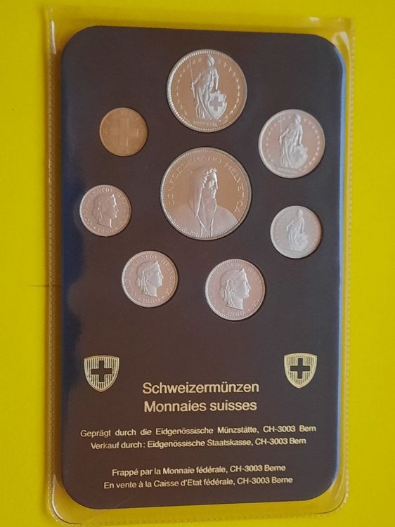 Münzsatz Schweiz 1980 Stempelglanz (Neu und originalverpackt) in Buchs SG für CHF 30 – mit ...