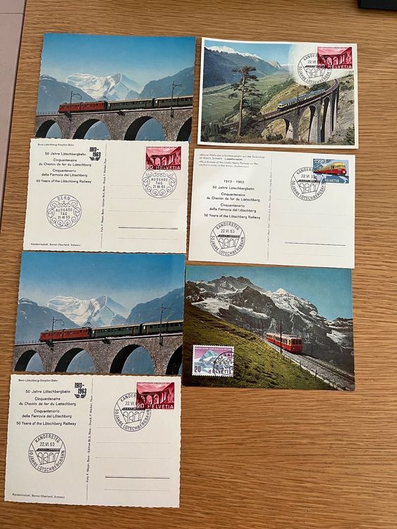 7 Eisenbahn Karten Schweiz 1963 | Kaufen auf Ricardo
