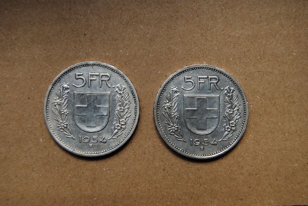 Schweizer Silbermünzen 5 Liber (Gebraucht) in Aefligen für CHF 20 – mit Lieferung auf Ricardo kaufen
