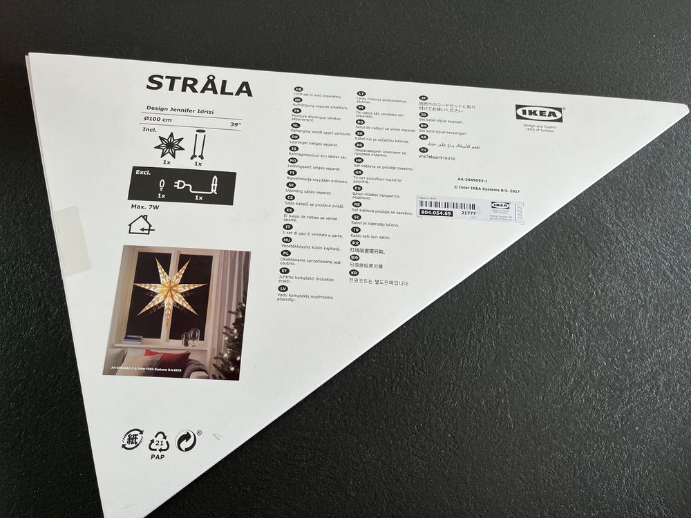 STRALA Stern IKEA Weihnachtsstern gross Deko - NEU OVP | Kaufen auf Ricardo