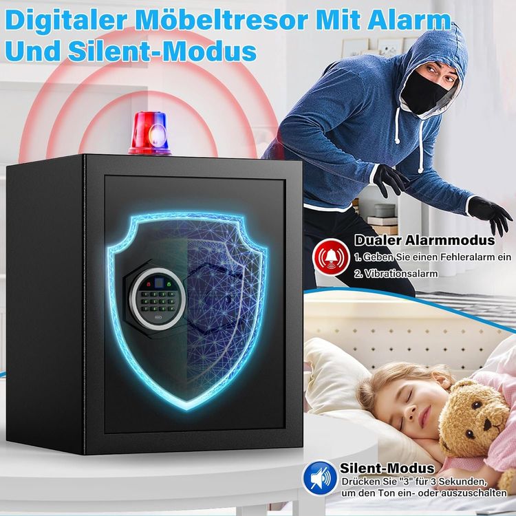 42 L Luxus Tresor Safe mit Fingerabdruck Feuerfest und Alarm (Neu und ...