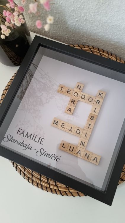 Personalisierter Familienrahmen mit Namen Scrabble (Neu und originalverpackt) in Münchenstein ...