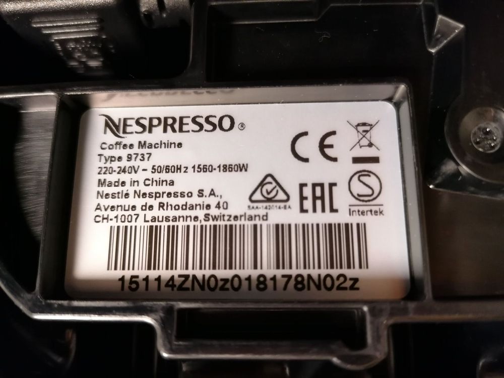 Kaffeemaschine NESPRESSO ZENIUS ZN 100 PRO Typ 9737 | Kaufen auf Ricardo