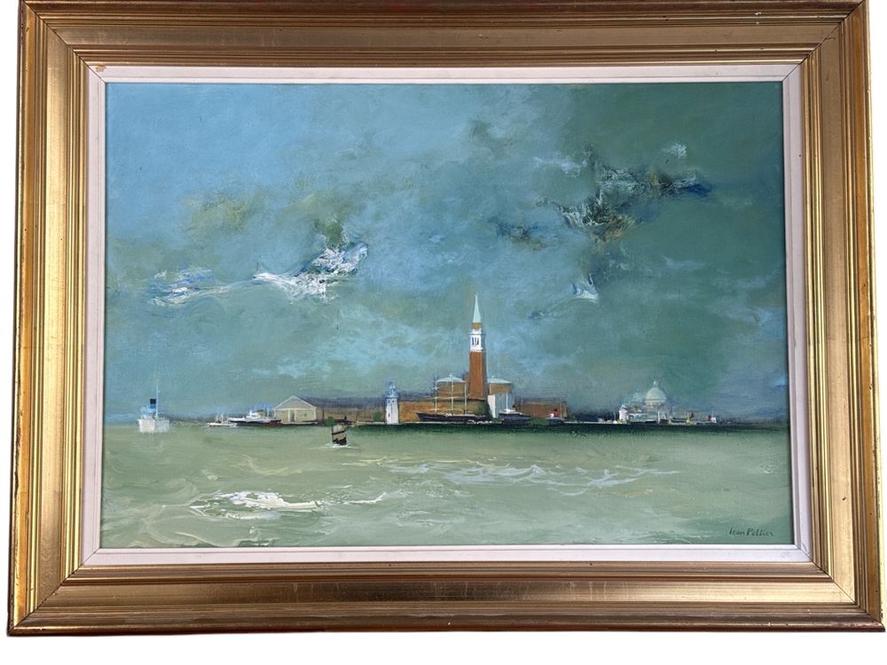Huile s/ toile. Jean PELTIER (1907-1984). Paysage de Venise (Gebraucht ...