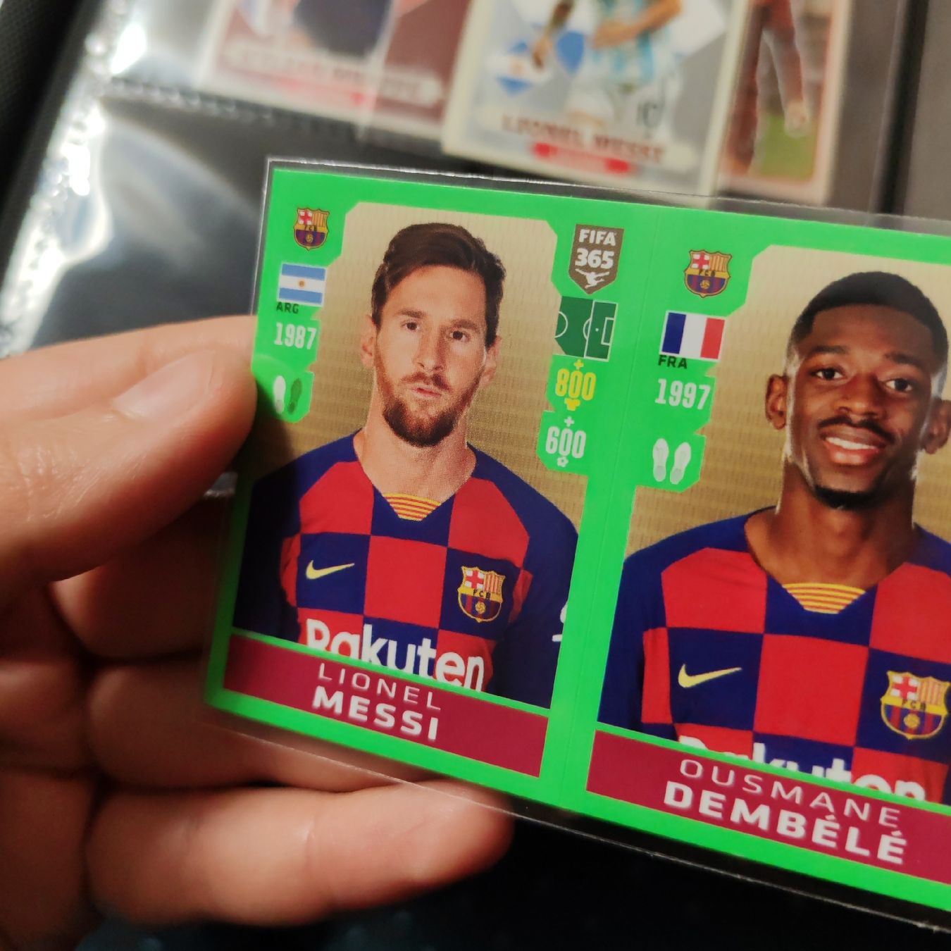 Lionel MESSI Dembelé Barca Fifa 365 2019/2020 PANINI Sticker (Neuf ...