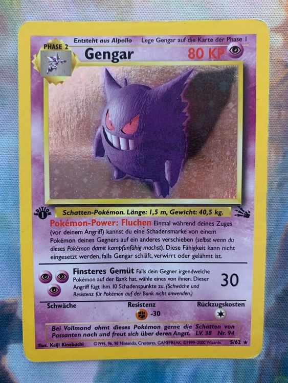 Gengar - Fossil Holo 1st Ed. | Kaufen auf Ricardo
