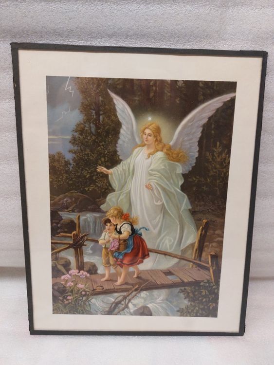 Picture frame - Guardian Angel children - 24x30cm (Gebraucht) in Pambio ...