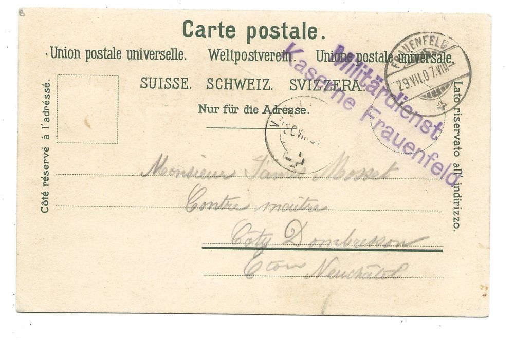 Gruss aus Riedt b. Erlen TG Bad Traube Postablage Litho 1907 (Gebraucht ...