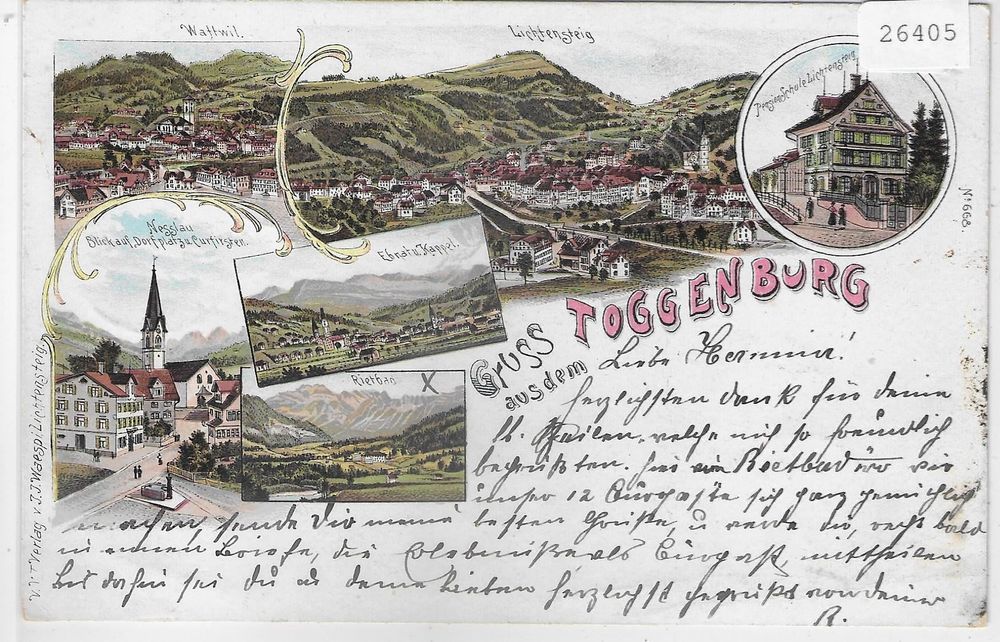 Gruss aus dem Toggenburg - Litho 1898 (Gebraucht) in Ettingen für CHF 25 – mit Lieferung auf ...