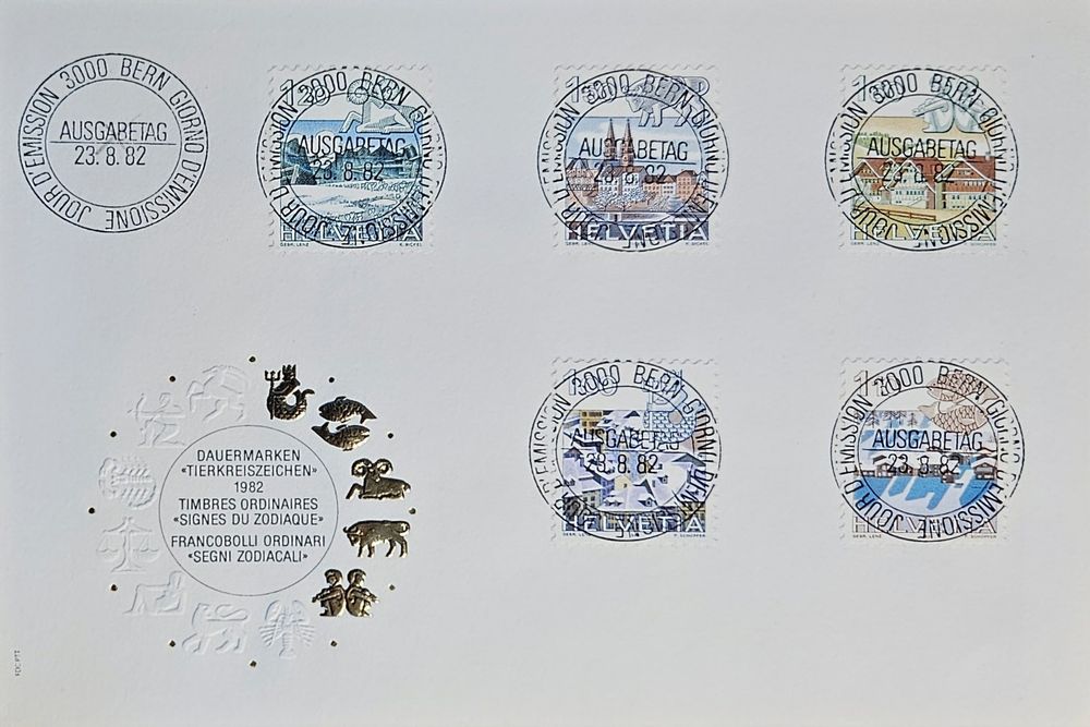 Tierkreiszeichen 1982 FDC mit ET VOLL RAR!! zum Postpreis ! | Kaufen auf Ricardo