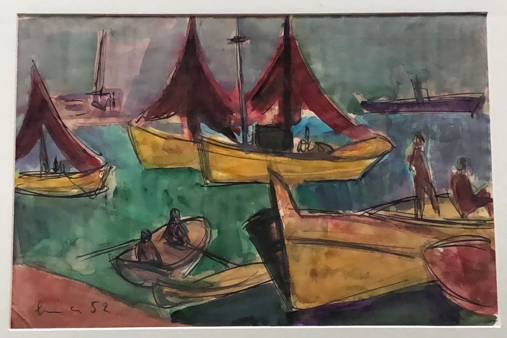 Carl Walter Liner (CH) 1914-1997 - Aquarell von 1952 (Neu (gemäss ...