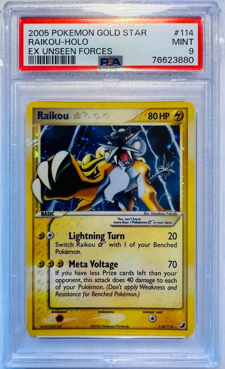 Pokémon PSA 9 Suicune Entei Raikou Gold Star Ex Unseen Force (Neu (gemäss Beschreibung)) in ...