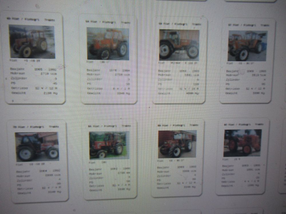 Fiat TRaktoren 52 Karten Quartett (Neu (gemäss Beschreibung)) in ...