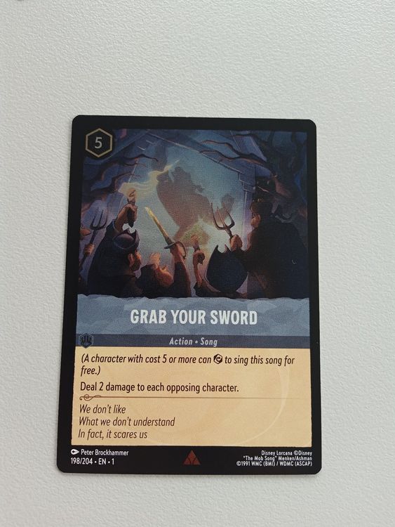 Lorcana - Grab Your Sword - Rare HOLO Foil - Disney | Kaufen auf Ricardo