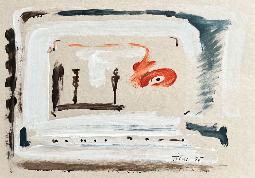 Abstrakte Mischtechnik Unlesenlig Signiert (Gebraucht) in Hochdorf für CHF 5 – mit Lieferung auf ...