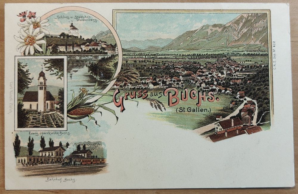 Schöne Litho Buchs um 1900 | Kaufen auf Ricardo