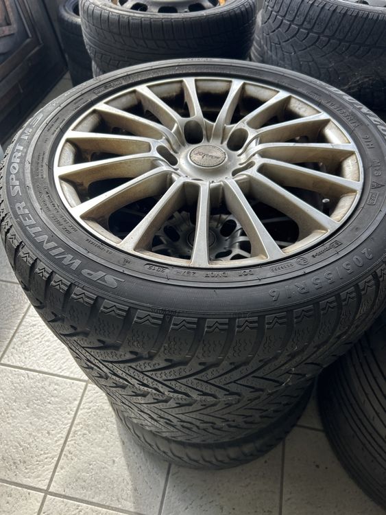 4 Jantes Alu + Pneus Hiver 205/55/R16 (Gebraucht) in Orpund für CHF 12 ...