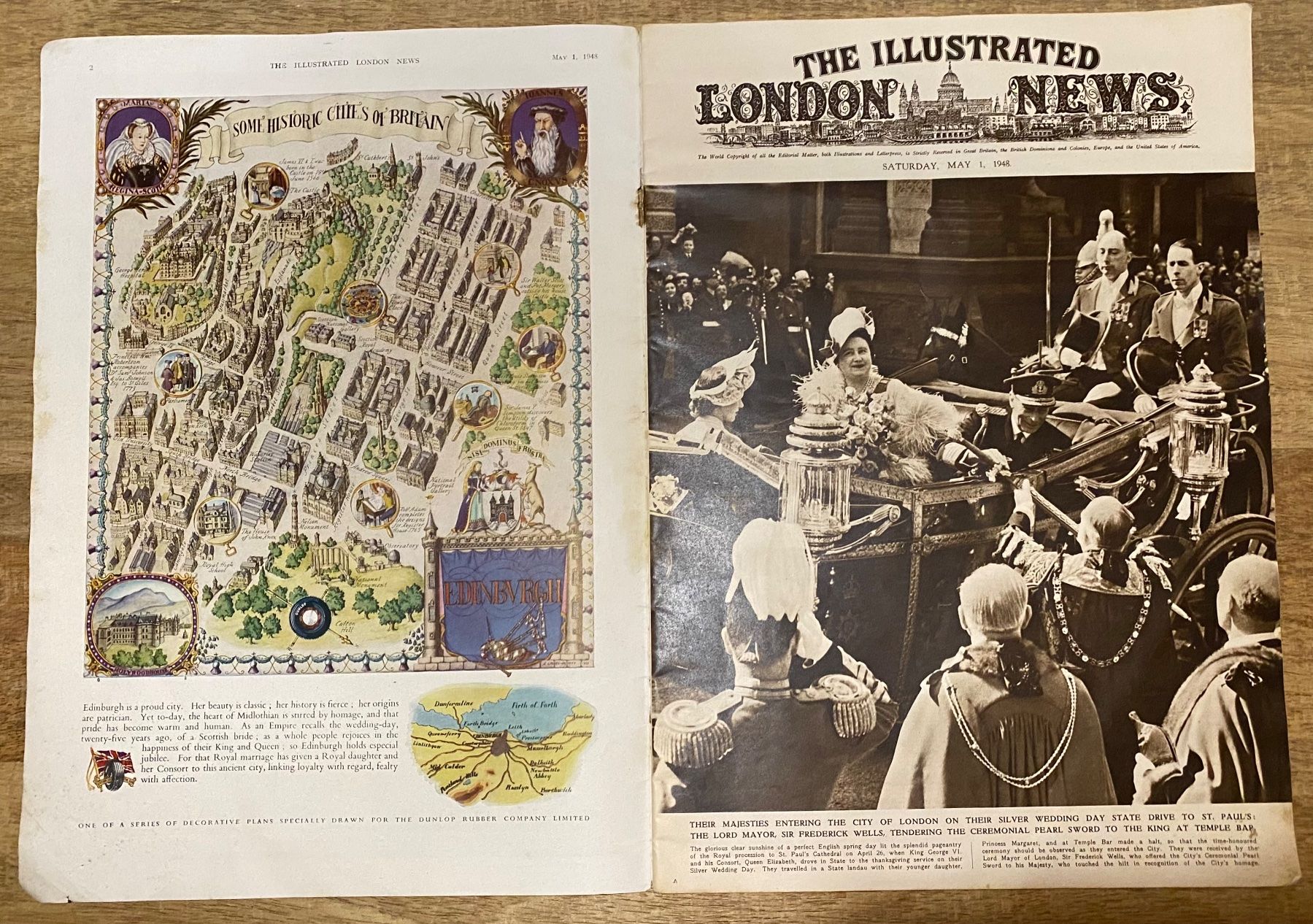 1948 KING GEORGE VI & QUEEN MOM Jubiläum - England London (Gebraucht ...