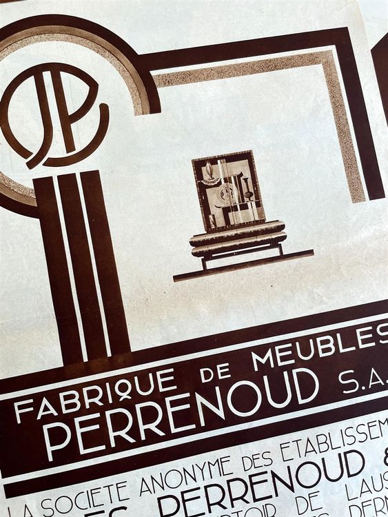 Perrenoud Möbel - 4 alte Werbungen/Publicités 1929/30 (Gebraucht) in ...