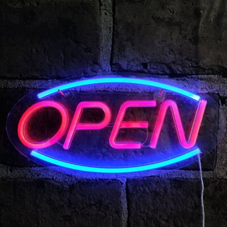 Neon LED Leuchtschild OPEN 46 cm / Enseigne lumineuse [NEU] | Kaufen ...