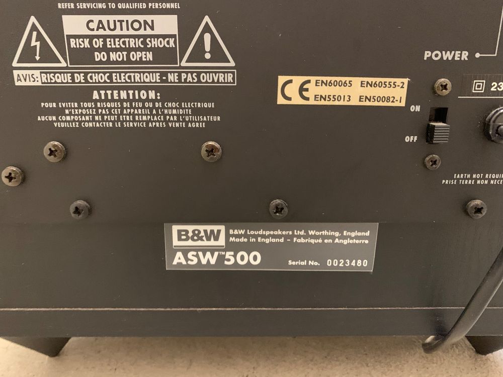 B&W SUBWOOFER ASW 500 | Kaufen auf Ricardo