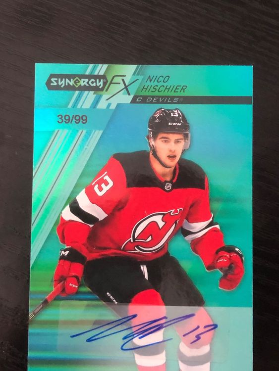 Nico Hischier NHL Original Autogramm Limitiert /99 NJ Devils (Neu ...