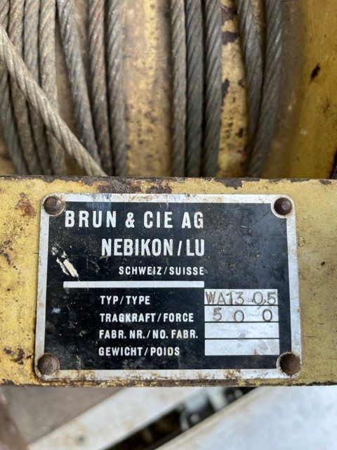 Hebezug Seilwinde Kran Lastenheber (kein Habegger Kettenzug) (Gebraucht ...