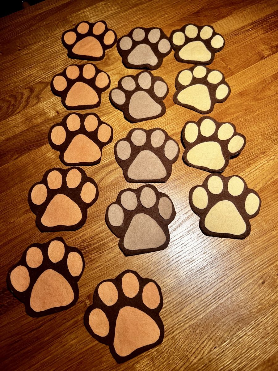 Filz Tatzen, Pfoten, 14 Stück, Deko, Herbst Basteln (Gebraucht) in ...