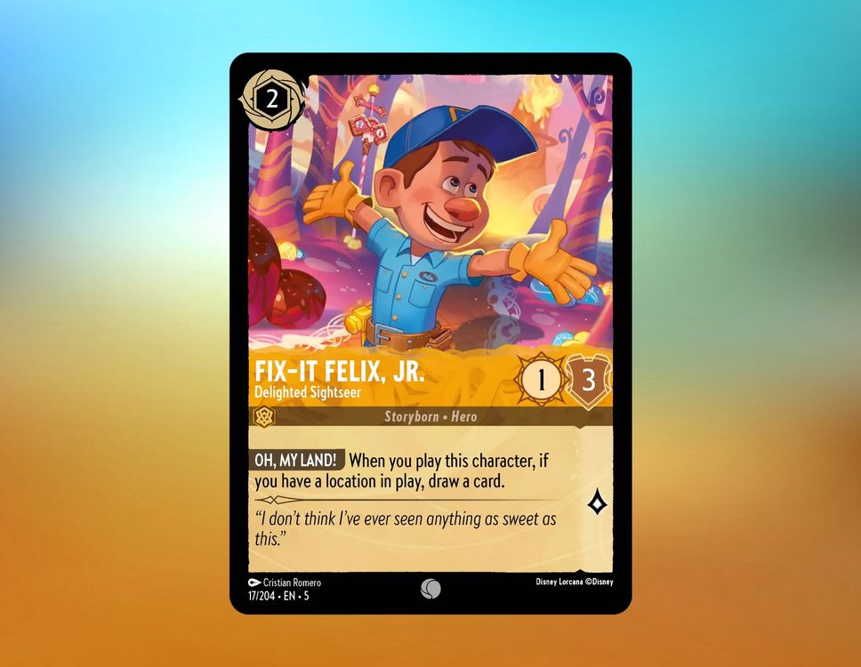 Lorcana Shimmering - FIX-IT FELIX, JR - 17/204 - EN -5- Holo (Neu (gemäss Beschreibung)) in ...