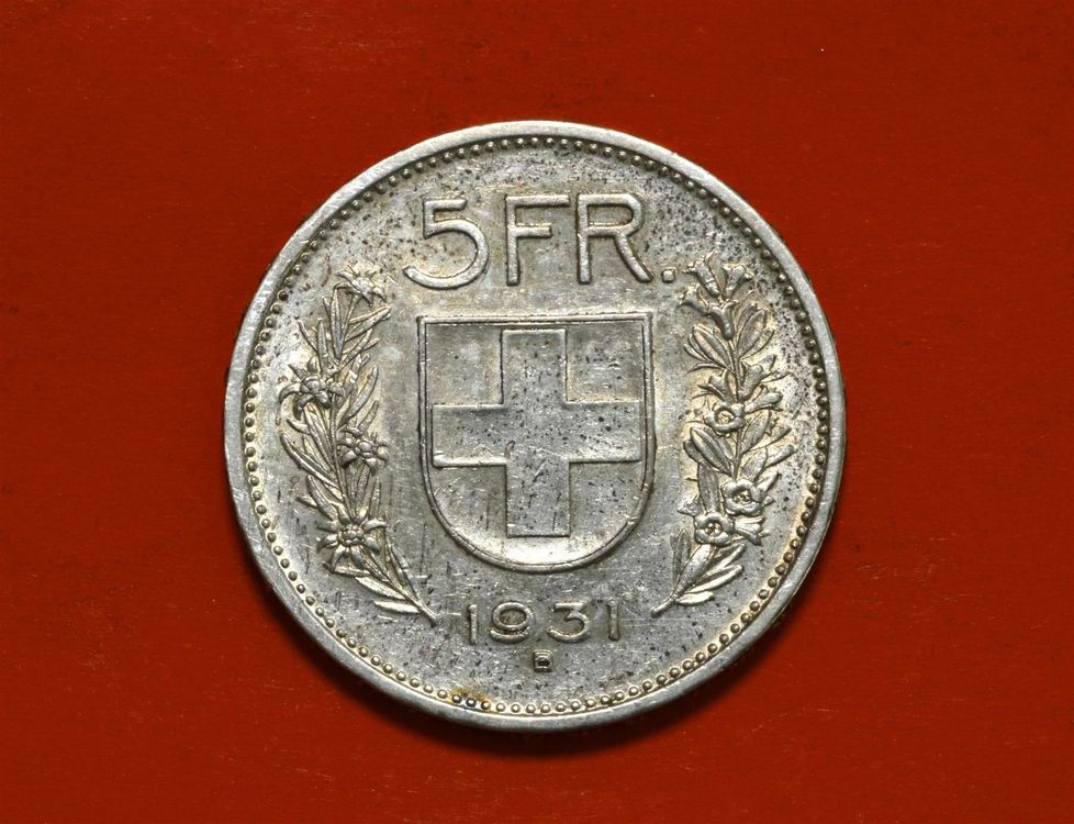 5 Franken 1931 10 Sterne über Kopf (Gebraucht) in Oberglatt ZH für CHF 39 – mit Lieferung auf ...