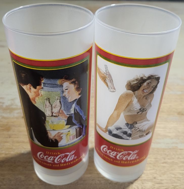 6 verres Coca-Cola collection Pin-Up (Gebraucht) in Montet (Glâne) für ...