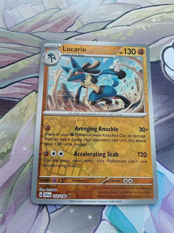 Lucario - Reverse Holo 114 - Scarlet & Violet | Kaufen auf Ricardo