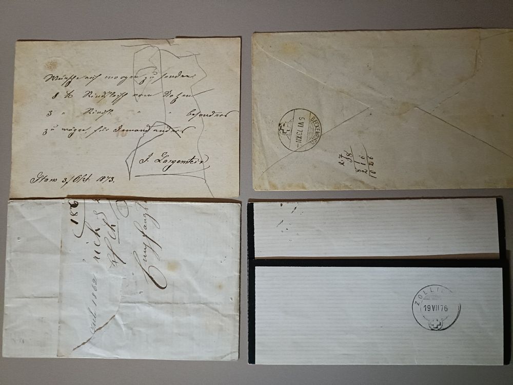 4 SEHR ALTE BRIEFE 1862,73,73,76,MIT STEMPEL | Kaufen auf Ricardo