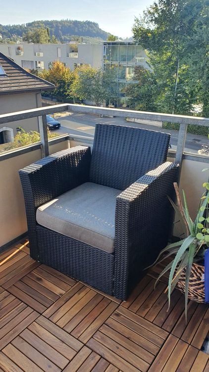 Rattan lounge Sessel für Balkon / Garten | Kaufen auf Ricardo