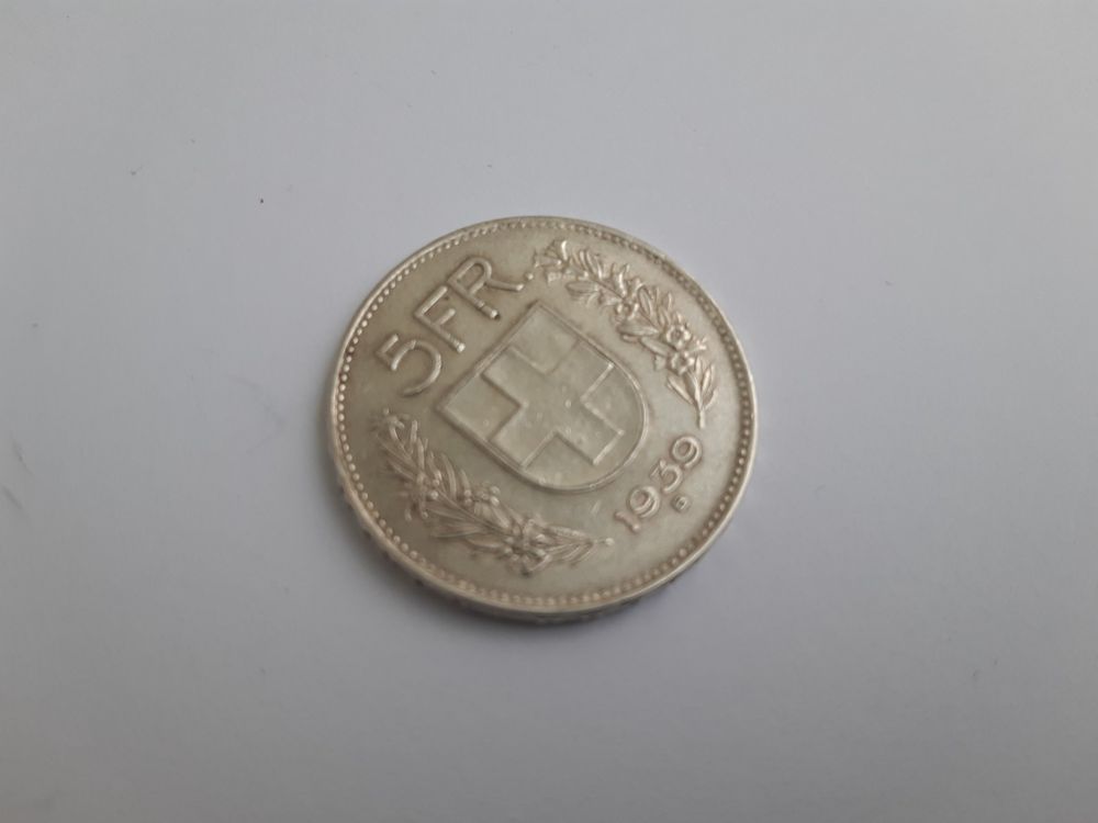 Fünfliber Silber 1939 | Kaufen auf Ricardo