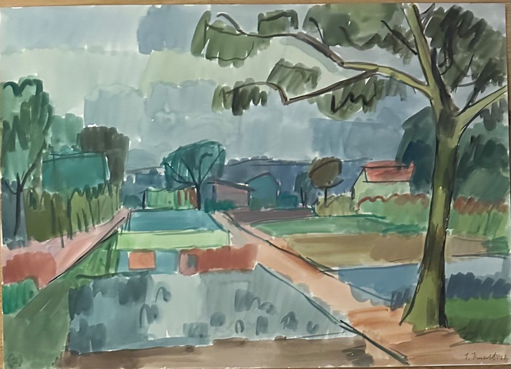 Josef Knecht (1913) Landschafts Aquarell (Gebraucht) in Root für CHF 19 ...