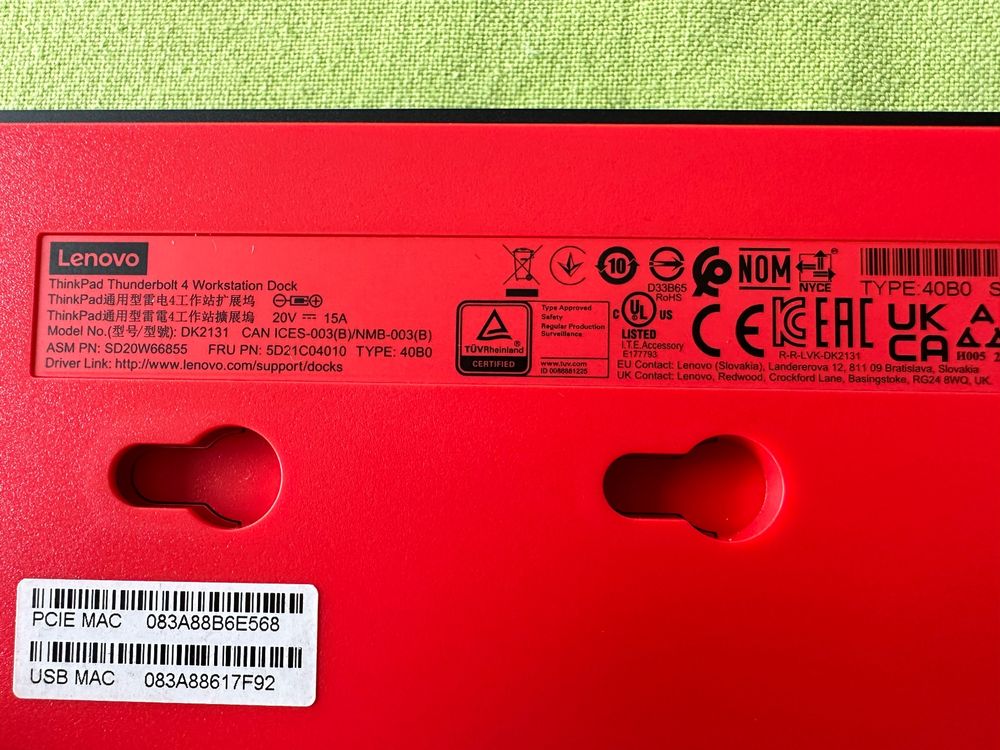 Lenovo ThinkPad Dock Thunderbold 4 300W 40B0 | Kaufen auf Ricardo