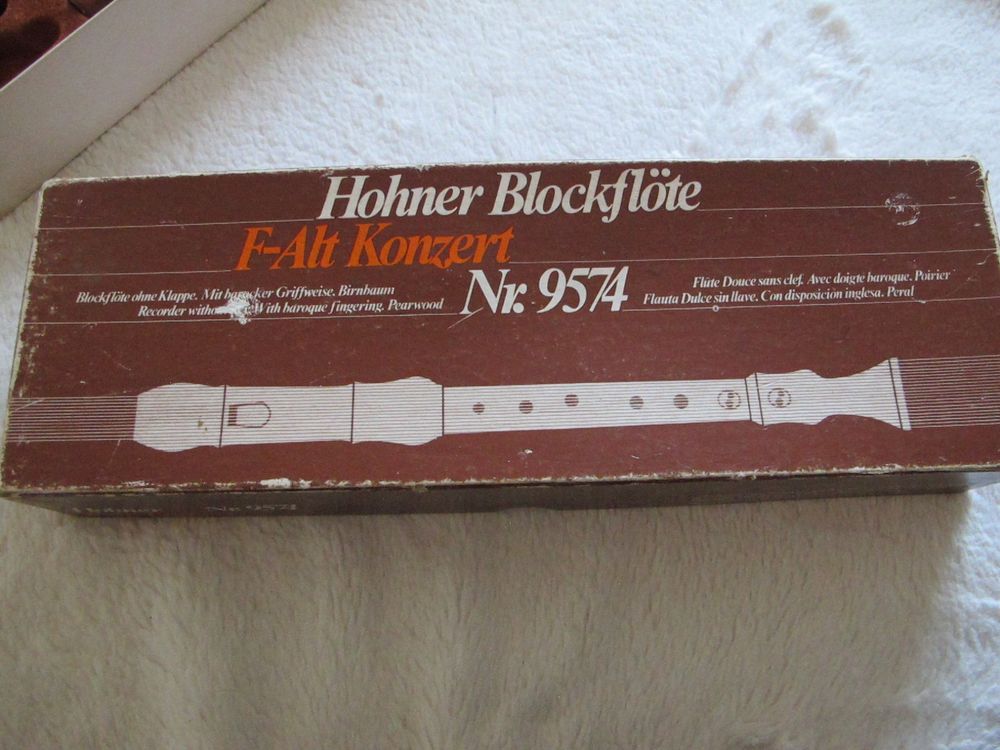 Hohner Blockflöte F-Alt Konzert 9574 Recorder In Origina Box (Gebraucht ...