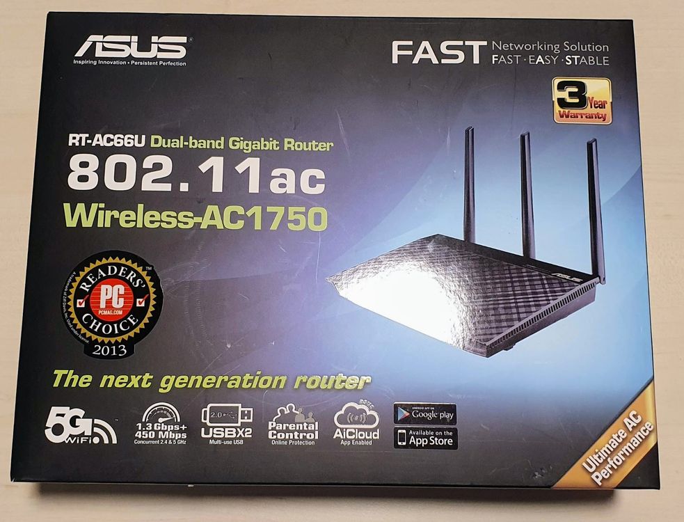 Asus RT-AC66U 802.11ac Gigabit Router Boxed (Gebraucht) in Sonvilier ...