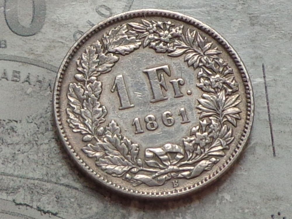 1 Fr. 1861 B - Très belle pièce Rare (Gebraucht) in Pully für CHF 38 – mit Lieferung auf Ricardo ...